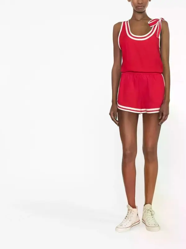 Red Valentino Stripe-trimmed Shorts - Red