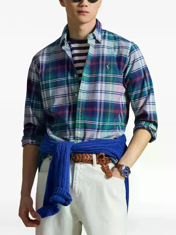 Polo Ralph Lauren Plaid Embroidered Shirt - Green