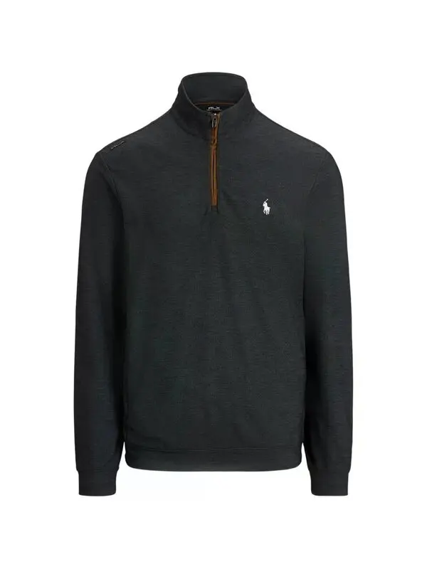 Rlx Ralph Lauren Quarter-zip High-neck Sweater - Grey