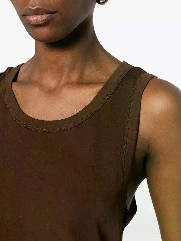 ENTIRE STUDIOS Sheer Tank Top - Brown