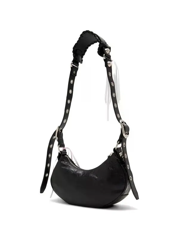 Balenciaga Leather Shoulder Bag With Heart Charm