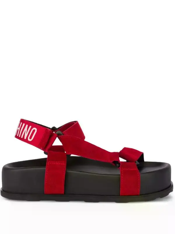 Moschino Print Sandals - Red