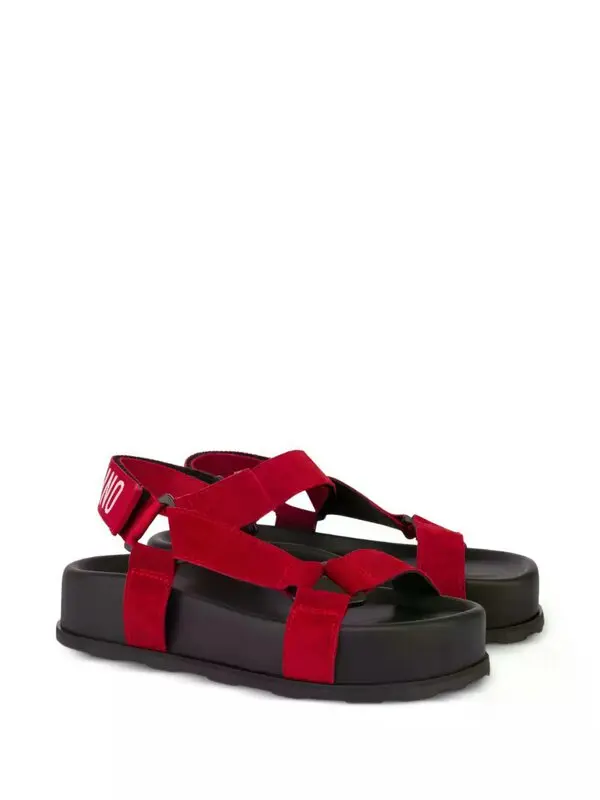 Moschino Print Sandals - Red