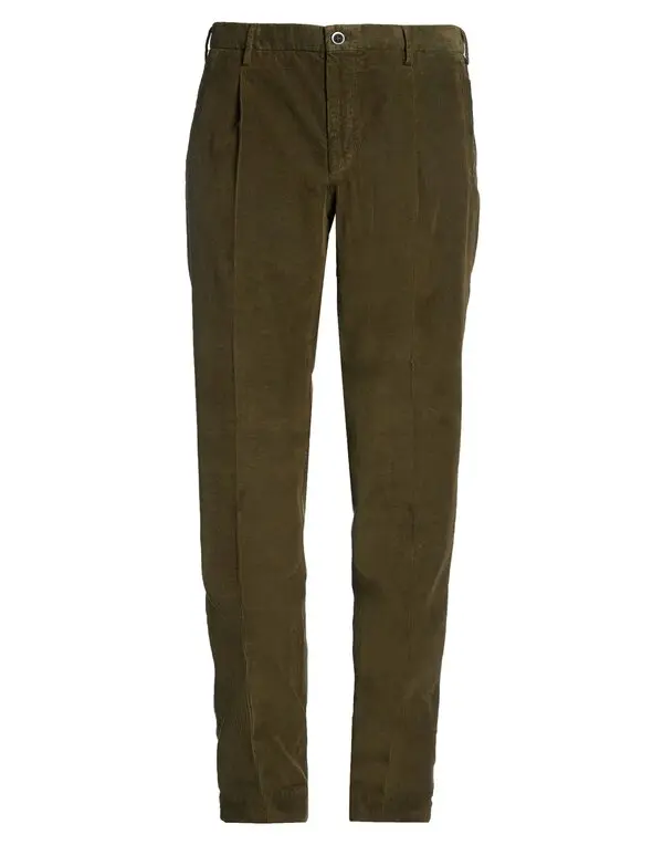 Incotex Cotton Elastane Corduroy Pants - Green