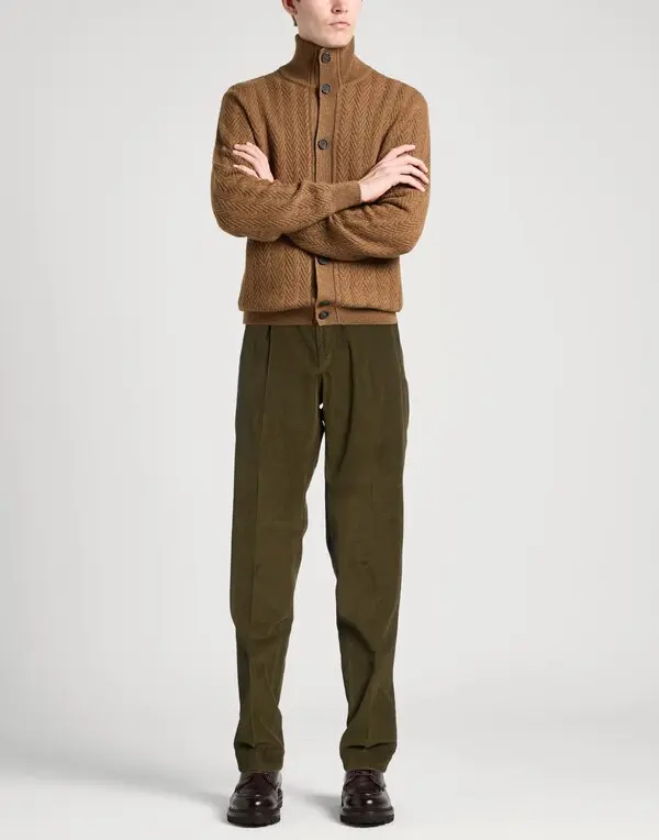 Incotex Cotton Elastane Corduroy Pants - Green