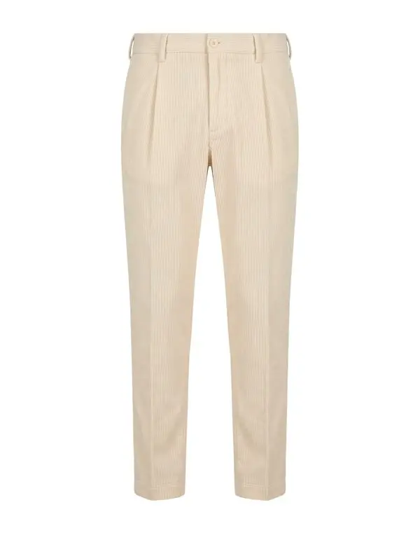 Incotex Dark Cotton-elastane Tapered Leg Trousers - White