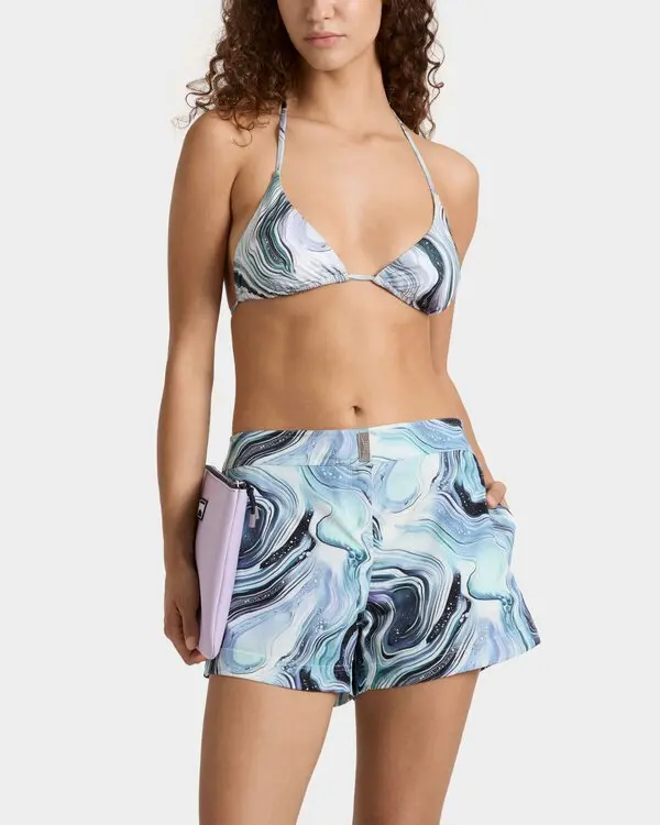 Vilebrequin Marble Print Stretch Swim Trunks