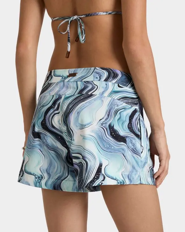 Vilebrequin Marble Print Stretch Swim Trunks