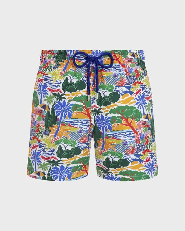 Vilebrequin Printed Swim Trunks - White