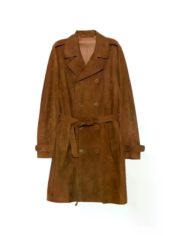 SALVATORE SANTORO Belted Double-breasted Coat
