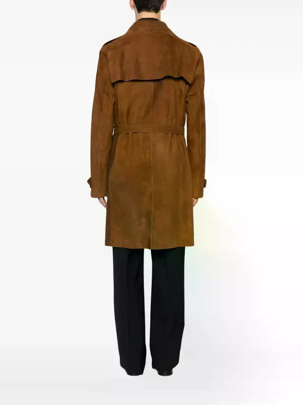 SALVATORE SANTORO Belted Double-breasted Coat