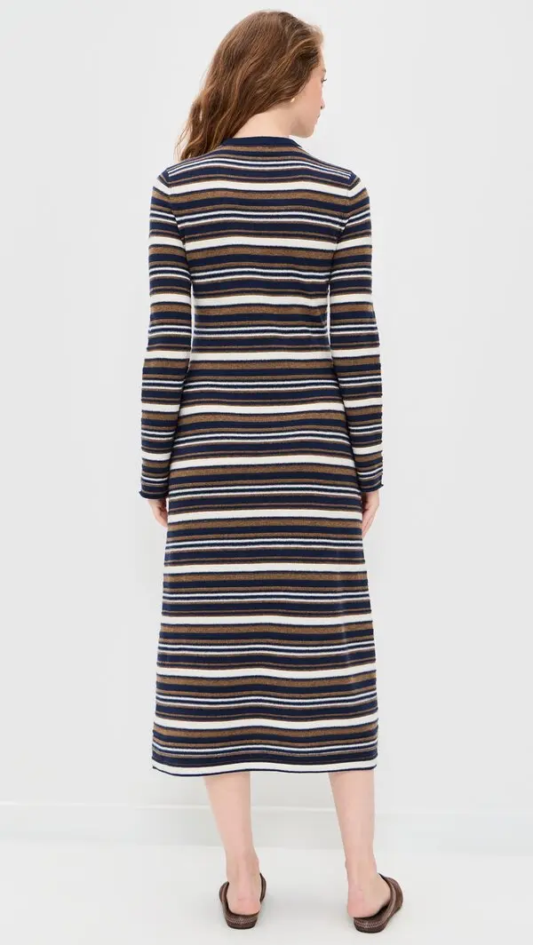 Madewell Crew Neck Sweater Dress In Blue Stripe - 30% Off | Editorialist