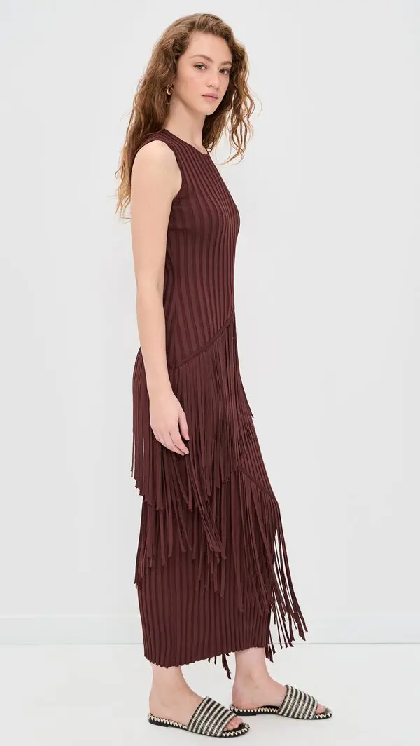 SIMONMILLER Spiral Knit Maxi Dress - Choco Brown