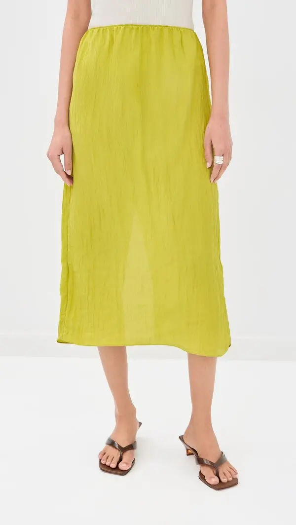 Tibi Crinkle Slip Skirt