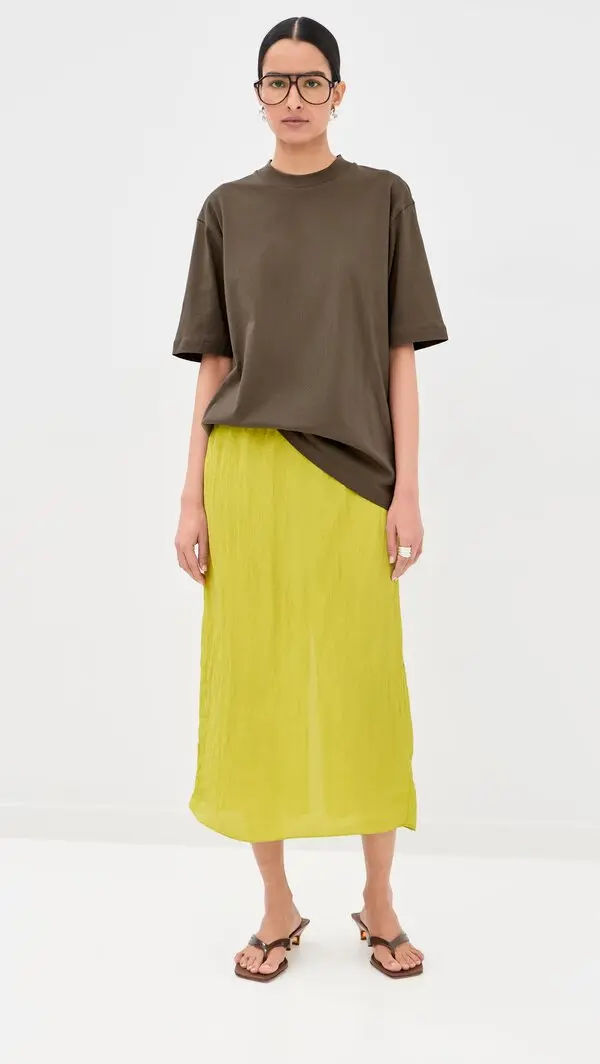Tibi Crinkle Slip Skirt
