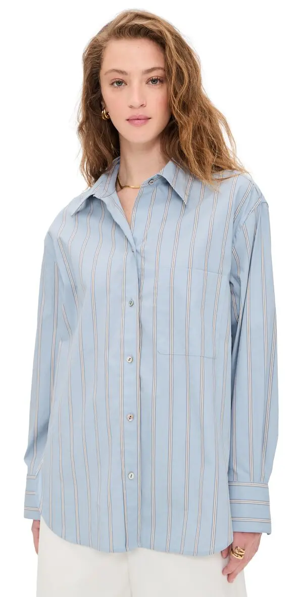 Vince Striped Stretch Shirt