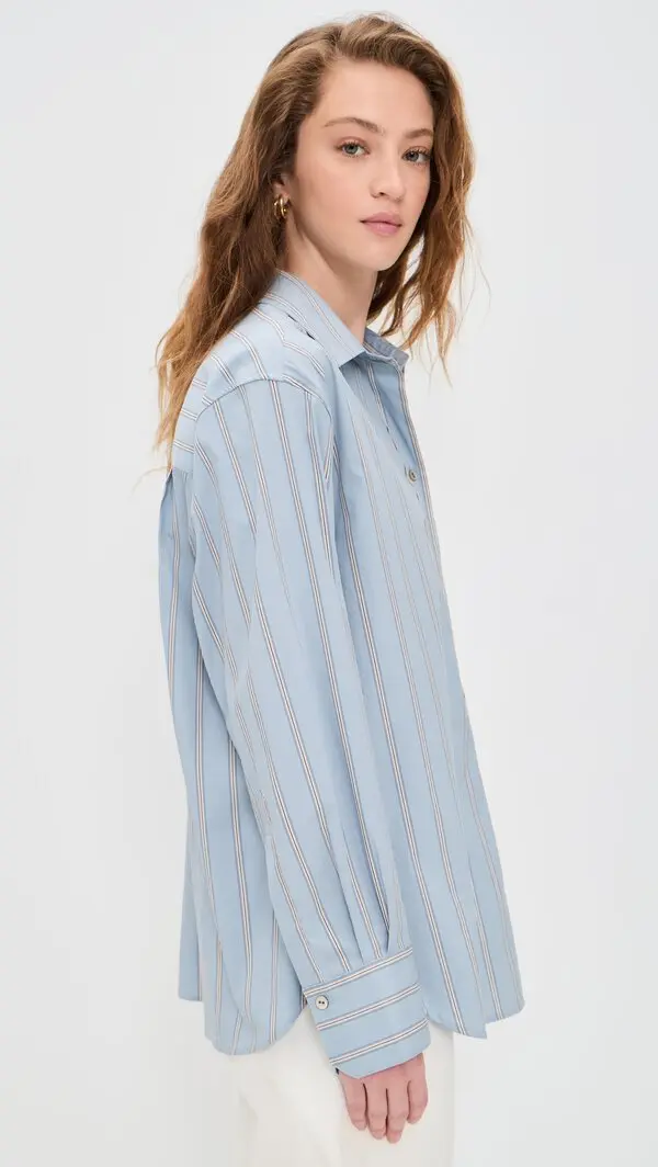 Vince Striped Stretch Shirt