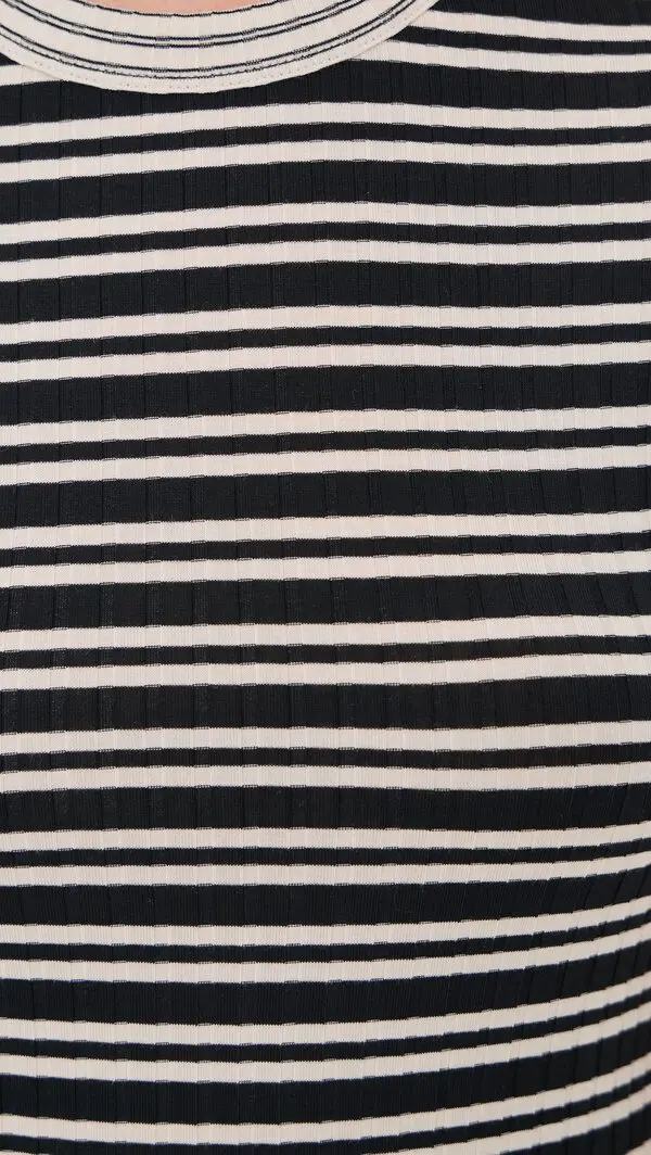 Rag & Bone Luca Stripe Contrast Tee - Ivblkm