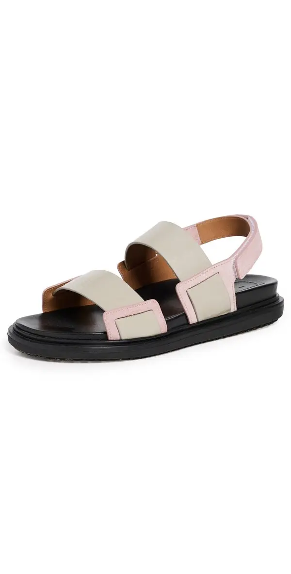 Marni Fussbett Sandals - Chalk/pink