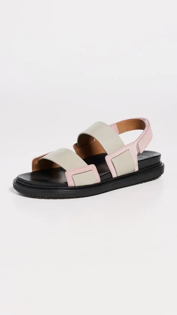 Marni Fussbett Sandals - Chalk/pink