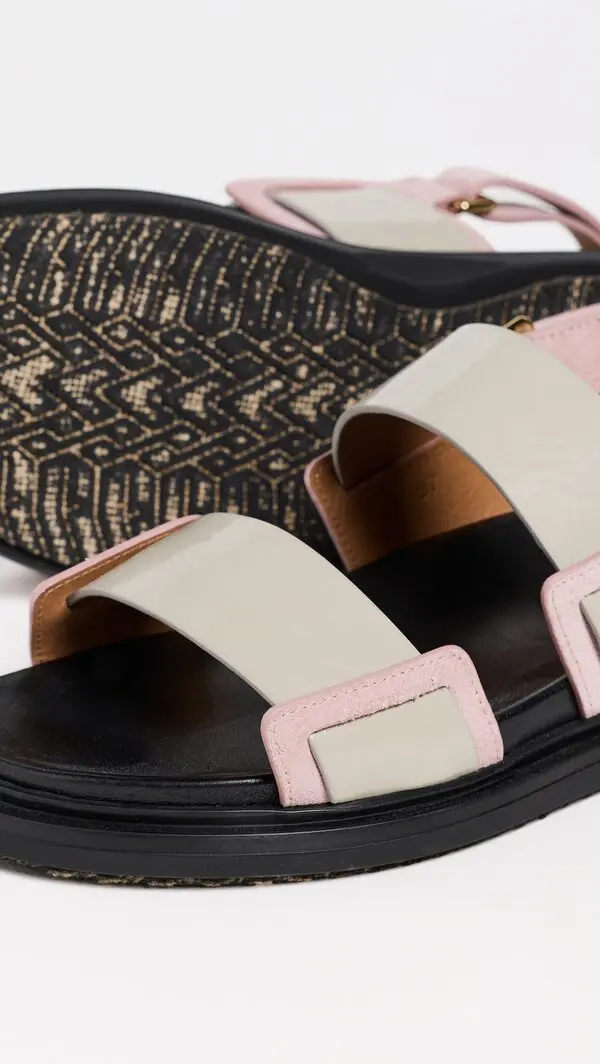 Marni Fussbett Sandals - Chalk/pink