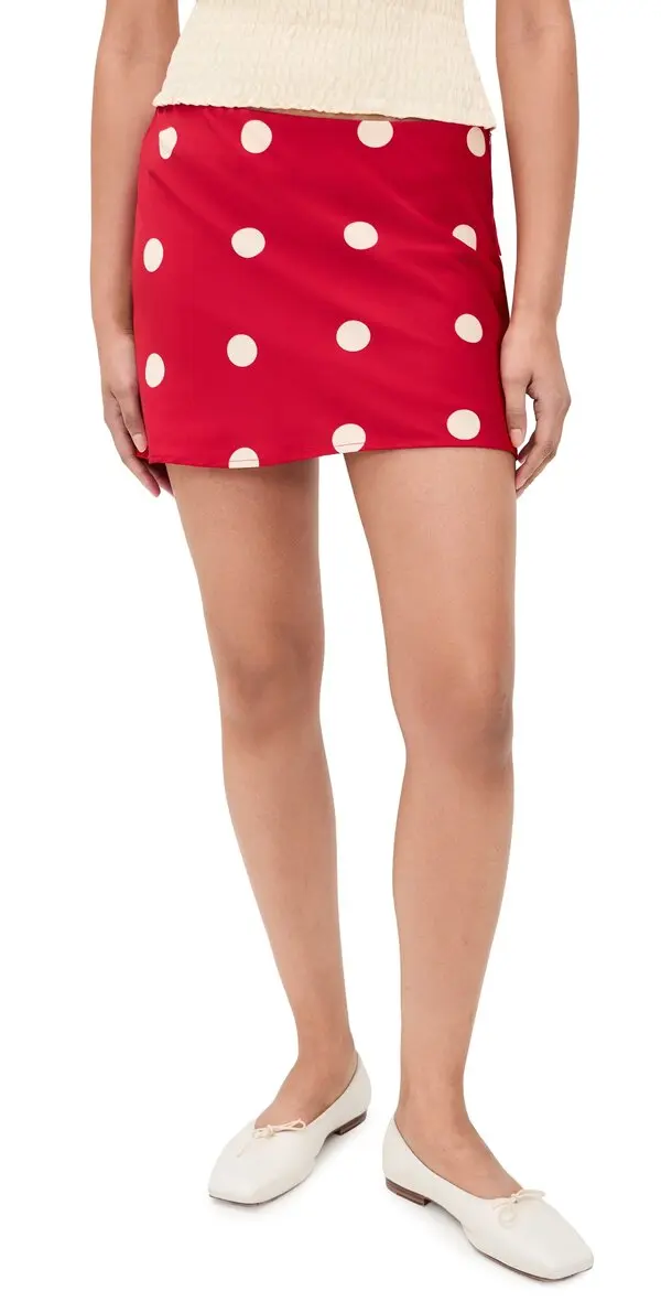 BAILEY ROSE Polka Dot Miniskirt