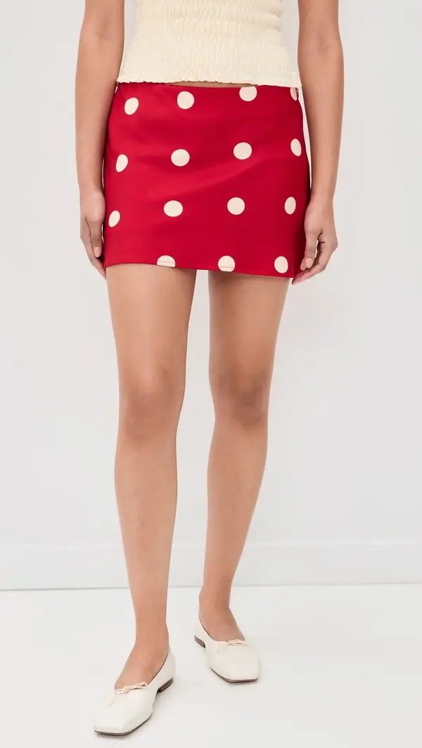 BAILEY ROSE Polka Dot Miniskirt