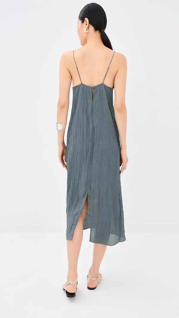 Tibi Crinkle Slip Midi Dress