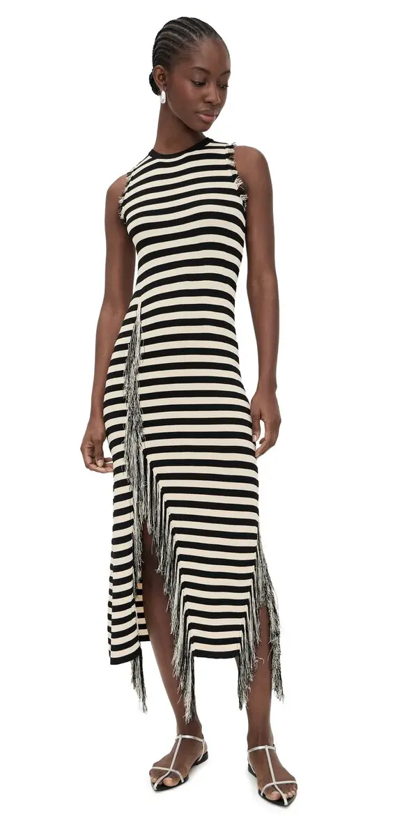 SIMONMILLER Sabine Knit Dress - Black/white Stripe