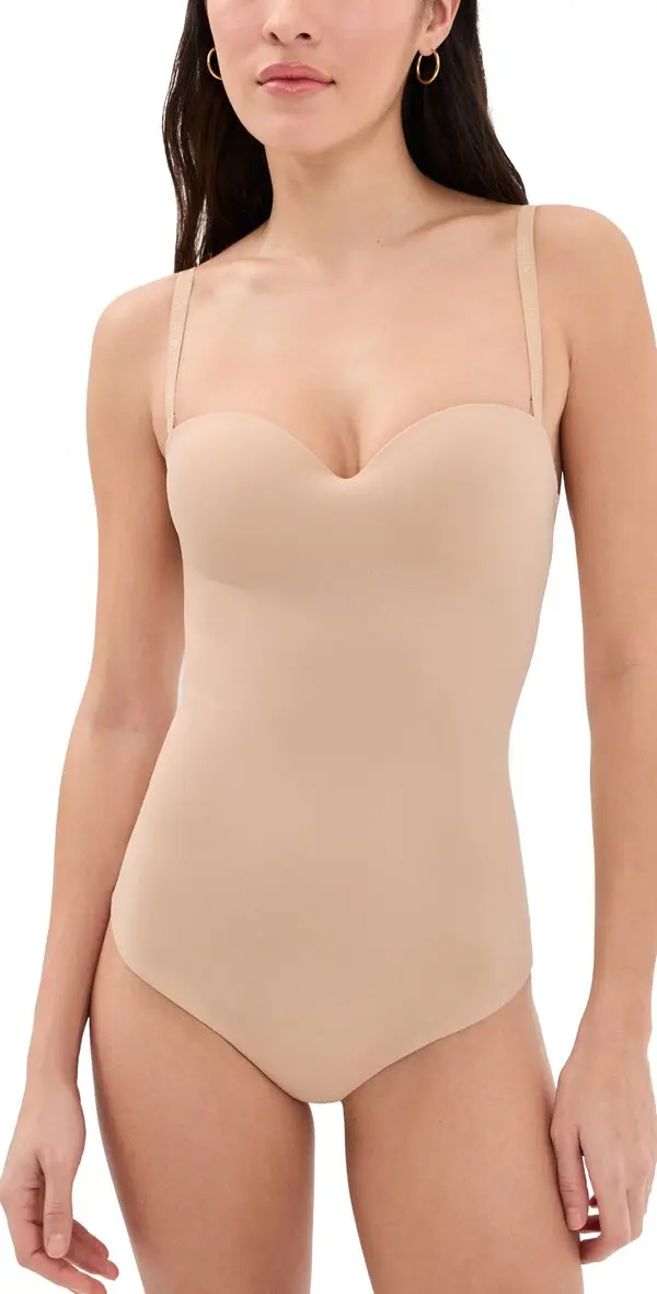 Wolford Forming String Thong Bodysuit - Powder
