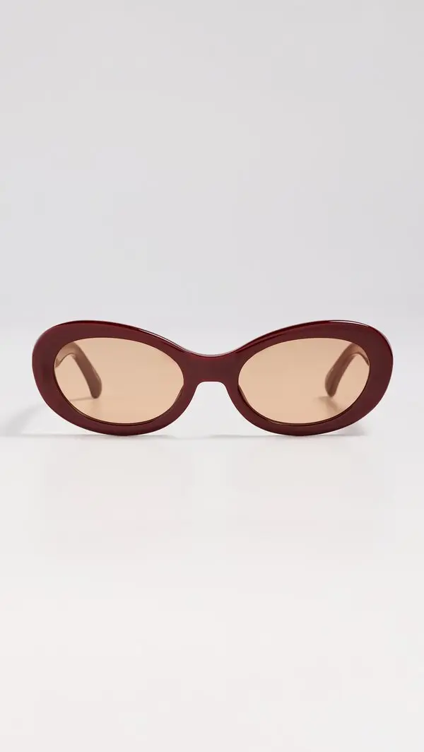 Dries Van Noten Oval Frame Sunglasses - Red
