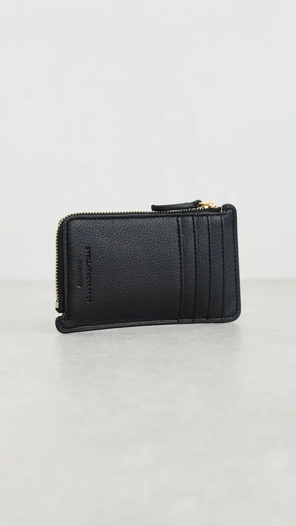 Stella McCartney Ryder Zip Card Holder - Black