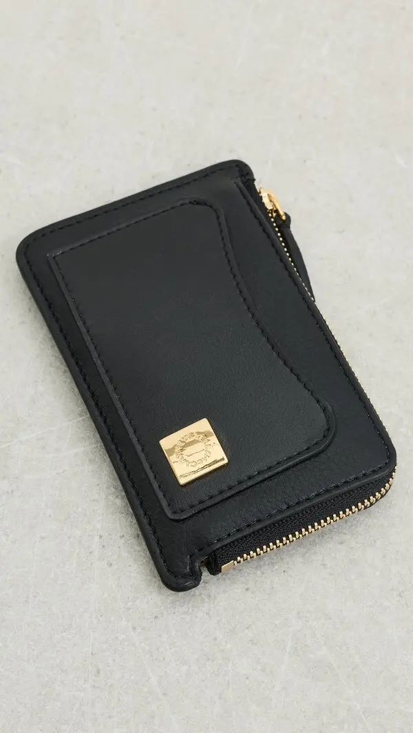 Stella McCartney Ryder Zip Card Holder - Black