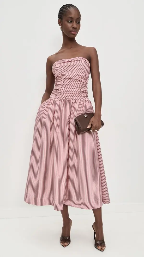 NIA Mulholland Strapless Midi Dress
