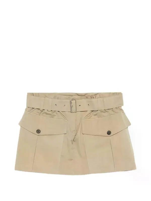 IRO PARIS Inoa Belted Mini Skirt - Neutrals