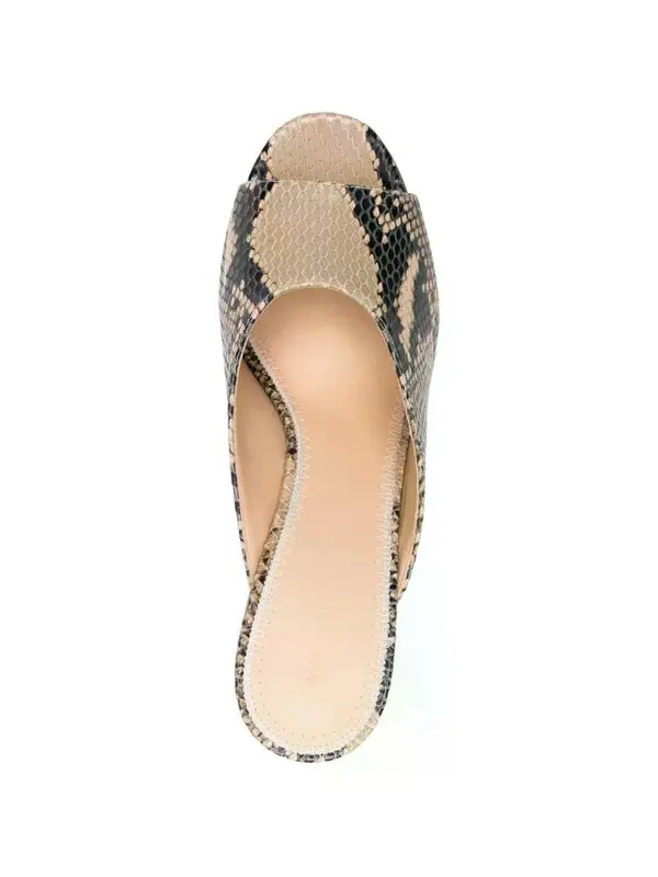 Magda Butrym Snakeskin Studded Platform Sandals