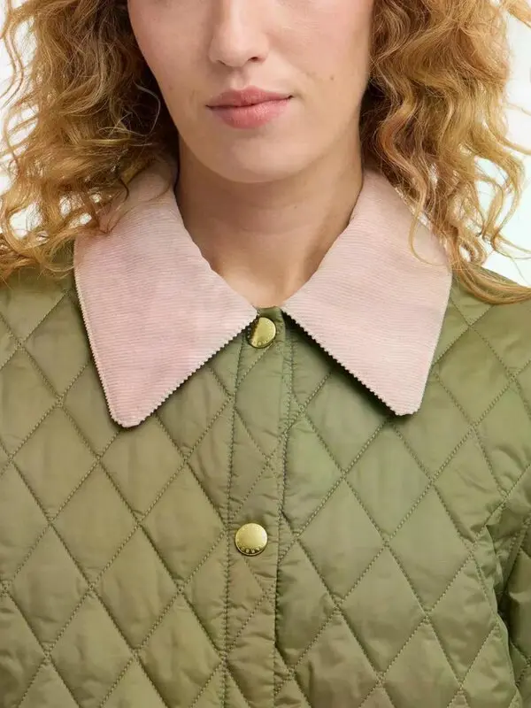 Barbour Liddesdale Diamond-quilted Jacket With Corduroy Collar