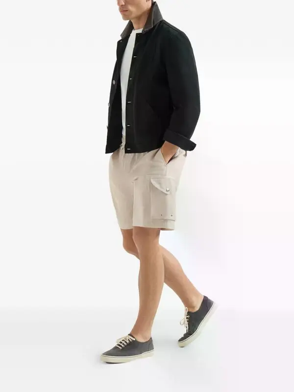 Brunello Cucinelli Linen And Cotton Drill Bermuda Shorts - Neutrals