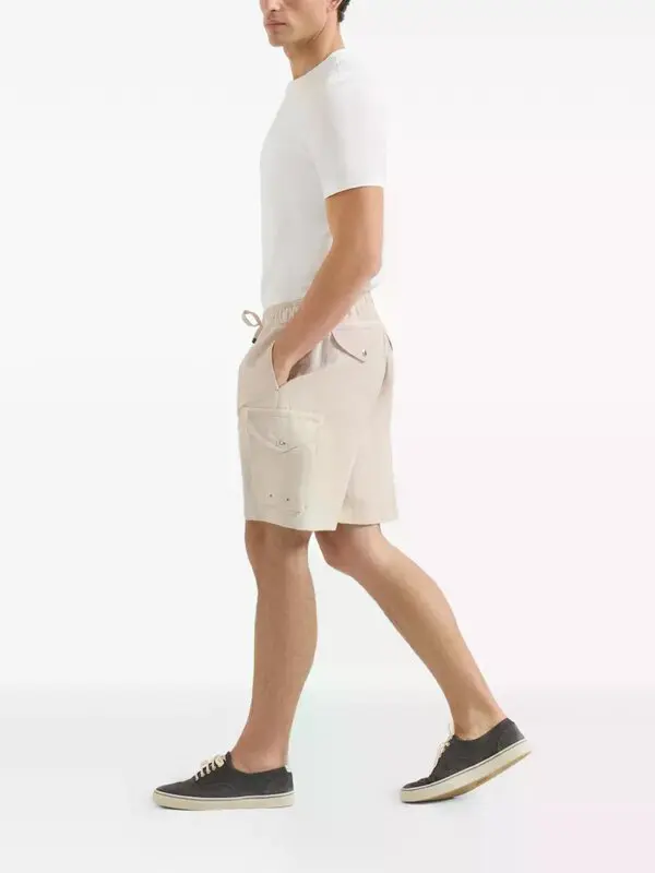 Brunello Cucinelli Linen And Cotton Drill Bermuda Shorts - Neutrals