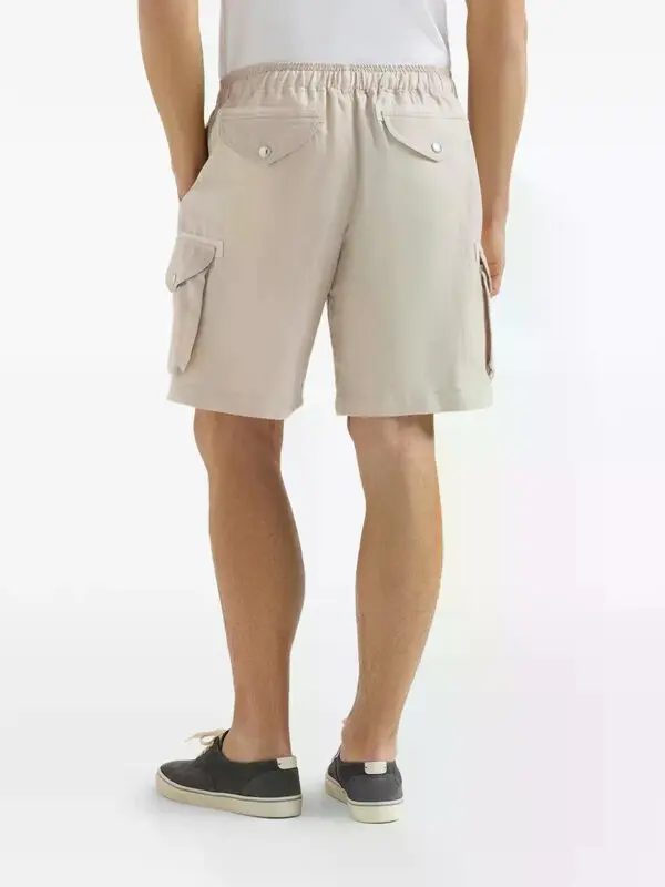 Brunello Cucinelli Linen And Cotton Drill Bermuda Shorts - Neutrals