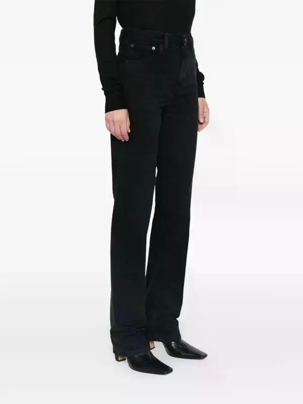 Saint Laurent Logo Patch Straight Jeans
