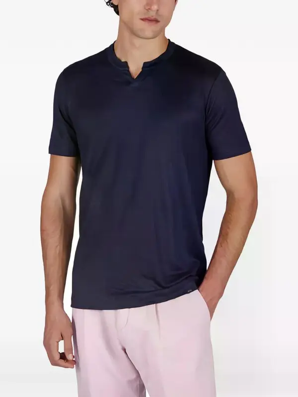 Paul & Shark Open-collar T-shirt - Blue