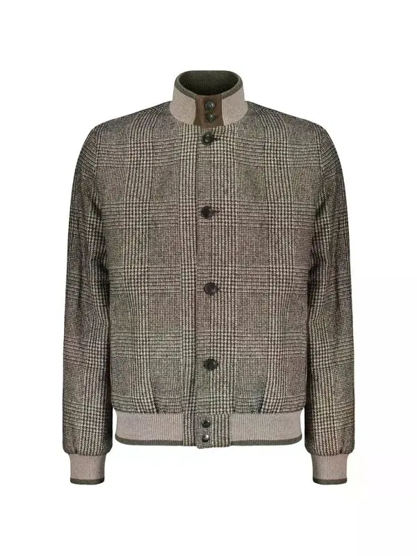 Fedeli Check-pattern Bomber Jacket