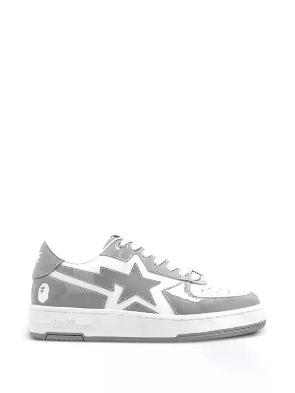 A BATHING APE Star Appliqué Leather Sneakers