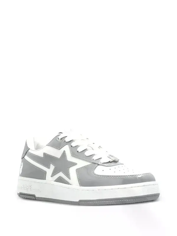 A BATHING APE Star Appliqué Leather Sneakers