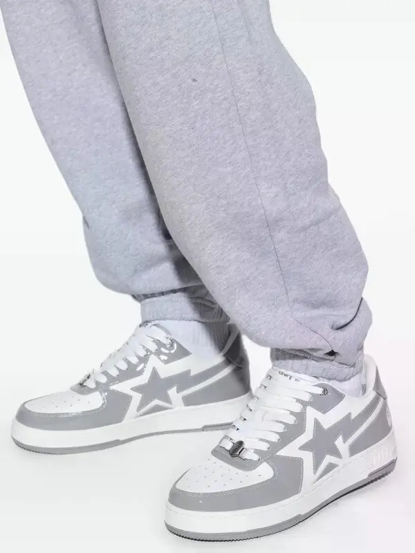 A BATHING APE Star Appliqué Leather Sneakers