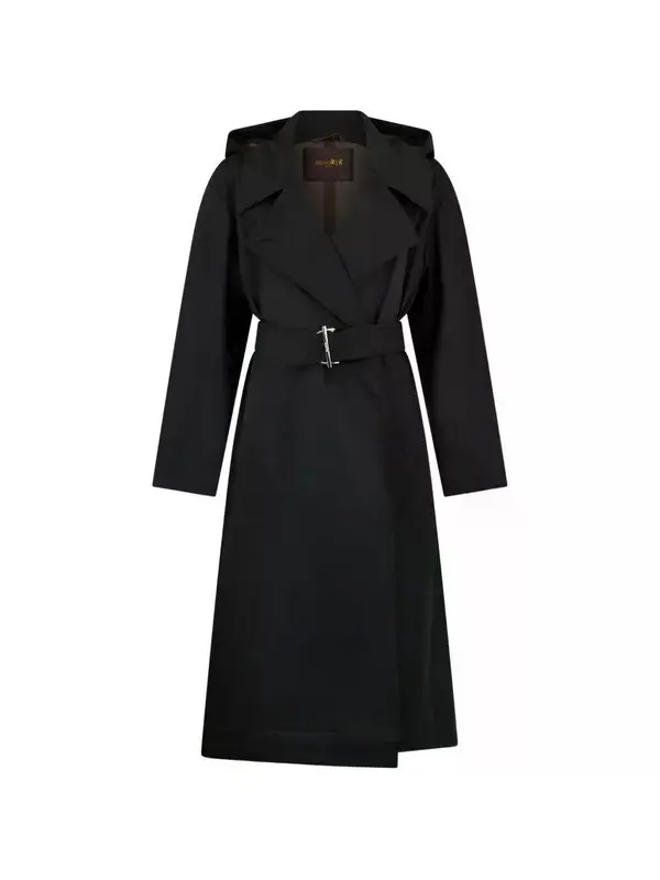 MOORER Belted Hooded Coat
