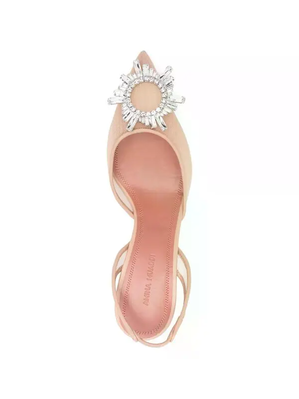 Amina Muaddi Begun Embellished Pumps - Neutrals