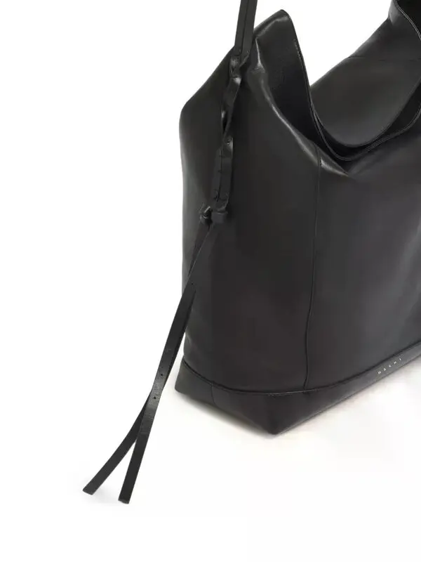 Marni Split-handle Leather Shoulder Bag