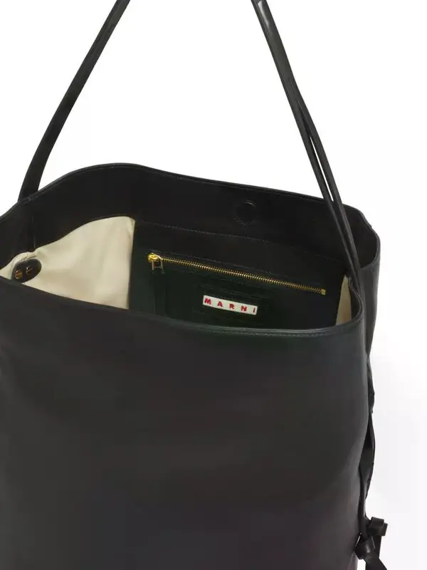 Marni Split-handle Leather Shoulder Bag